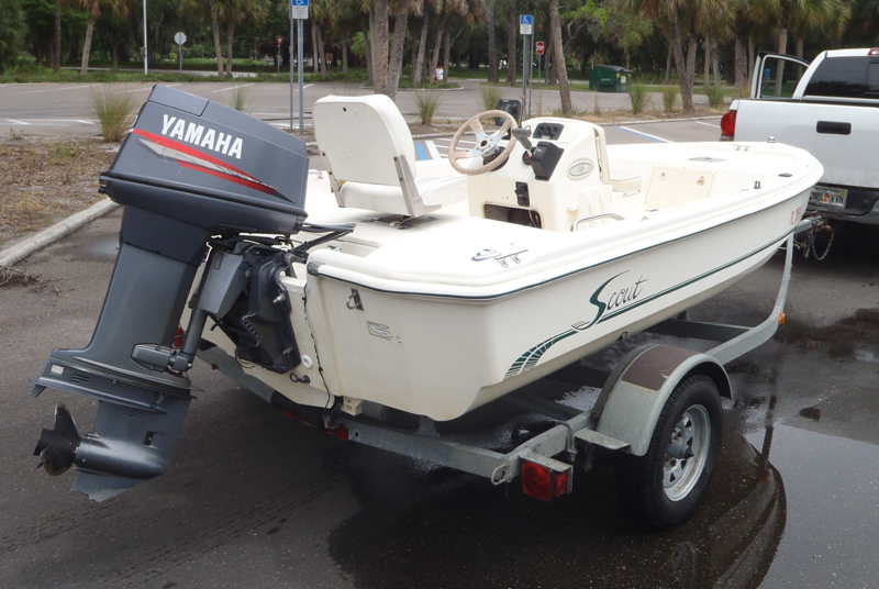 Scout Flats Boat For Sale-- 14.5ft Fiberglass Fishing Boat Yamaha 50 hp