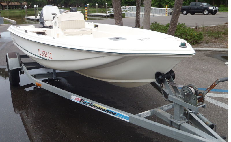 Scout Flats Boat For Sale-- 14.5ft Fiberglass Fishing Boat Yamaha 50 hp