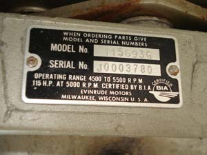 Evinrude 115 hp Outboard Boat Motor For Sale