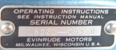 18 hp Evinrude Outboard