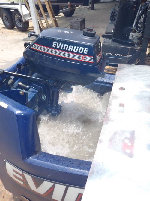Used 3 hp Evinrude 2 Cylinder Outboard Boat Motor