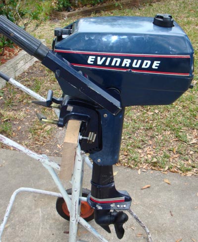 Used 3 hp Evinrude 2 Cylinder Outboard Boat Motor