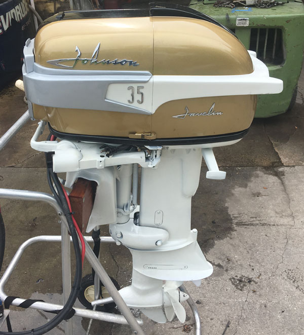 1957 35 hp Johnson Restored Outboard Boat Motor For Sale