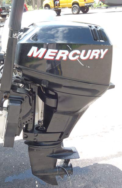 Mercury 15 hp Outboard boat motor for sale.