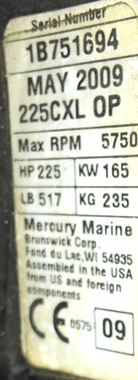 Twin 225 hp Mercury Optimax Outboards.
