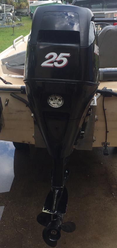 Used 25 hp Mercury 4 Stroke Outboard For Sale.