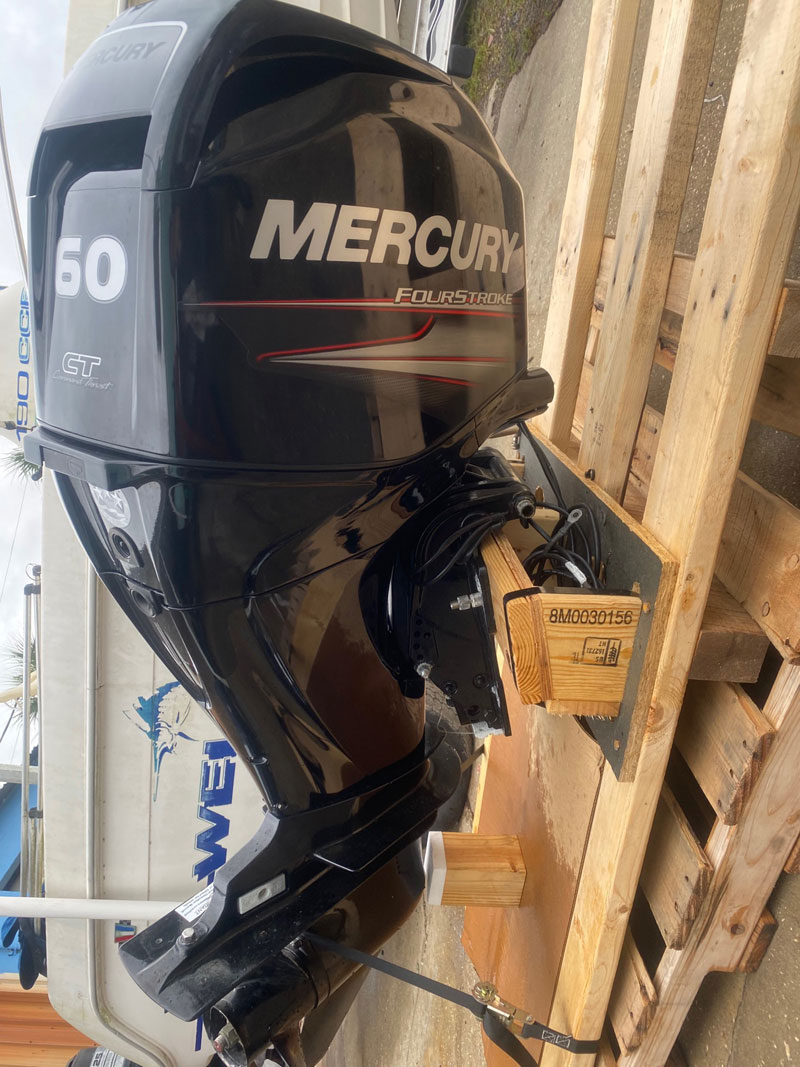 60 hp Mercury 4-Stroke Outboard Boat Motor.