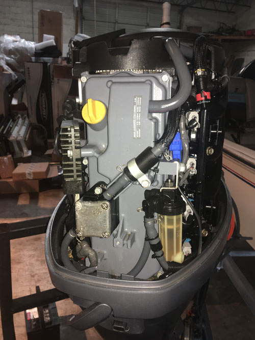 50 hp Yamaha High Thrust Outboard Boat Motor.