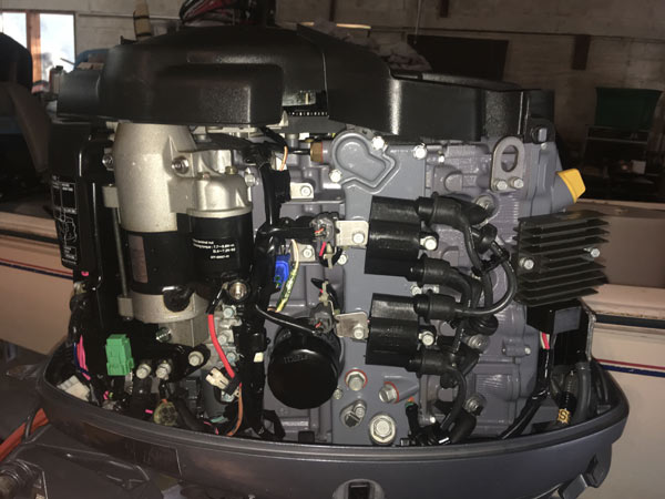 50 hp Yamaha High Thrust Outboard Boat Motor.